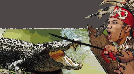 Kisah Bujang Senang & Indet Sanabong yang mematikan buaya dengan sekali ...