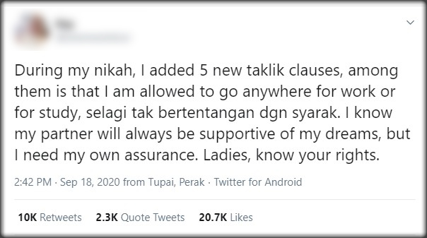 Tambah taklik ketika bernikah dan boleh ke lafaz taklik ditarik balik?