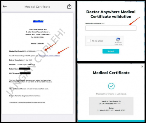 Boleh ke dapatkan surat MC tanpa pergi klinik? Kami cuba