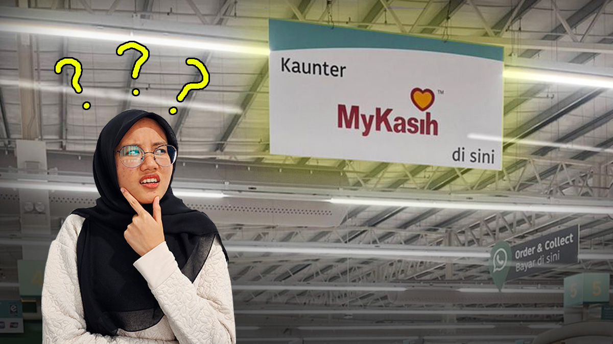Ada nampak label MyKasih ni masa beli belah? Ini tujuannya.