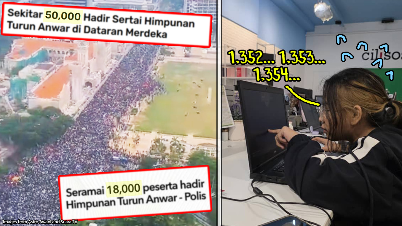 Berapa orang yang datang Himpunan Turun Anwar? Kami kira satu-satu.